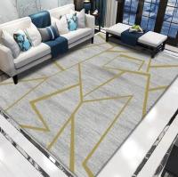 China Machine Washable Crystal Velvet Living Room Floor Carpet 80x120cm Custom Size for sale