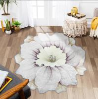 China Custom Diamond Velvet Irregular Floor Carpet 80x80cm Machine Washable Rug for Living Room Bedroom for sale