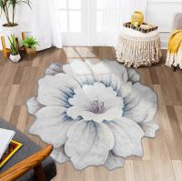 China Custom Diamond Velvet Irregular Floor Carpet 80x80cm Machine Washable Rug for Living Room Bedroom for sale