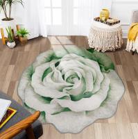 China Custom Diamond Velvet Irregular Floor Carpet 80x80cm Machine Washable Rug for Living Room Bedroom for sale