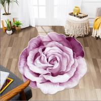 China Custom Diamond Velvet Irregular Floor Carpet 80x80cm Machine Washable Rug for Living Room Bedroom for sale