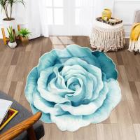 China Custom Diamond Velvet Irregular Floor Carpet 80x80cm Machine Washable Rug for Living Room Bedroom for sale