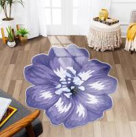 China Custom Diamond Velvet Irregular Floor Carpet 80x80cm Machine Washable Rug for Living Room Bedroom for sale