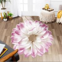 China Custom Diamond Velvet Irregular Floor Carpet 80x80cm Machine Washable Rug for Living Room Bedroom for sale