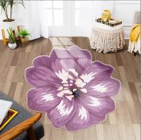 China Custom Diamond Velvet Irregular Floor Carpet 80x80cm Machine Washable Rug for Living Room Bedroom for sale