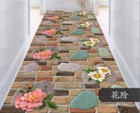 China Customizable 3D Grass Mat Polyester Floor Mat for Entry Door Corridor Stairway Commercial Use 60cm Width for sale