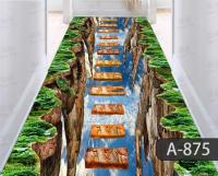 China Customizable 3D Grass Mat Polyester Floor Mat for Entry Door Corridor Stairway Commercial Use 60cm Width for sale