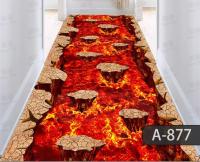 China Customizable 3D Grass Mat Polyester Floor Mat for Entry Door Corridor Stairway Commercial Use 60cm Width for sale