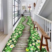 China 3D Grass Flower Cut Mat for Entrance Corridor Stairway Commercial Floor Carpet 60x90cm for sale