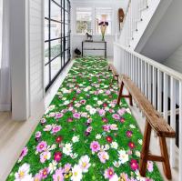 China 3D Grass Flower Cut Mat for Entrance Corridor Stairway Commercial Floor Carpet 60x90cm for sale