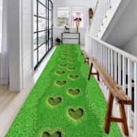 China 3D Grass Flower Cut Mat for Entrance Corridor Stairway Commercial Floor Carpet 60x90cm for sale