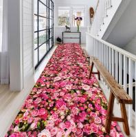 China 3D Grass Flower Cut Mat for Entrance Corridor Stairway Commercial Floor Carpet 60x90cm for sale