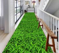 China 3D Grass Flower Cut Mat for Entrance Corridor Stairway Commercial Floor Carpet 60x90cm for sale