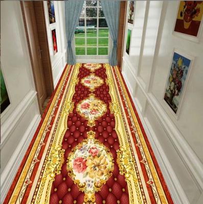 China Customizable Polyester Hotel Entrance Floor Mat 60x80cm Commercial Carpet for Stairway Corridor for sale