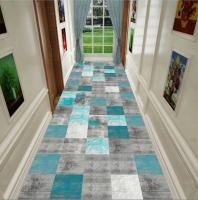China Geometric Abstract Polyester Commercial Floor Mat 60x80cm Customizable Hotel Entrance Rug for sale