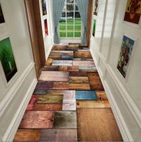 China Geometric Abstract Polyester Commercial Floor Mat 60x80cm Customizable Hotel Entrance Rug for sale