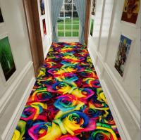 China 100cm Width Square Hotel Commercial Floor Mat Polyester Entrance Corridor Stairway for sale