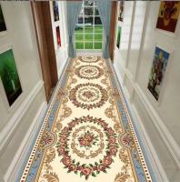 China 3D Printed Flower Geometric Commercial Floor Mat 60x80cm Custom Polyester Hotel Entrance for sale