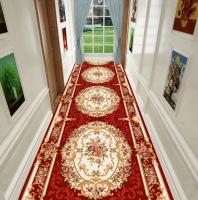 China 3D Printed Flower Geometric Commercial Floor Mat 60x80cm Custom Polyester Hotel Entrance for sale