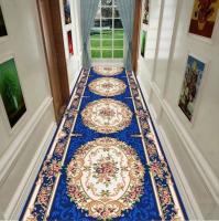 China 3D Printed Flower Geometric Commercial Floor Mat 60x80cm Custom Polyester Hotel Entrance for sale