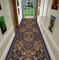 China 3D Printed Flower Geometric Commercial Floor Mat 60x80cm Custom Polyester Hotel Entrance for sale