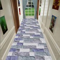 China 3D Printed Flower Geometric Commercial Floor Mat 60x80cm Custom Polyester Hotel Entrance for sale