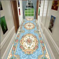 China 3D Printed Flower Geometric Commercial Floor Mat 60x80cm Custom Polyester Hotel Entrance for sale
