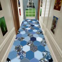 China 3D Printed Flower Geometric Commercial Floor Mat 60x80cm Custom Polyester Hotel Entrance for sale