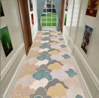 China 3D Printed Flower Geometric Commercial Floor Mat 60x80cm Custom Polyester Hotel Entrance for sale