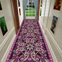 China 3D Printed Flower Geometric Commercial Floor Mat 60x80cm Custom Polyester Hotel Entrance for sale