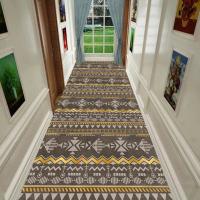 China 3D Printed Flower Geometric Commercial Floor Mat 60x80cm Custom Polyester Hotel Entrance for sale