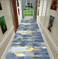 China 3D Printed Flower Geometric Commercial Floor Mat 60x80cm Custom Polyester Hotel Entrance for sale