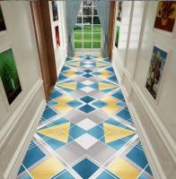 China 3D Printed Flower Geometric Commercial Floor Mat 60x80cm Custom Polyester Hotel Entrance for sale