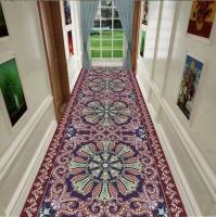 China 3D Printed Flower Geometric Commercial Floor Mat 60x80cm Custom Polyester Hotel Entrance for sale