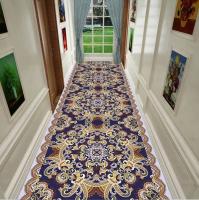 China 3D Printed Flower Geometric Commercial Floor Mat 60x80cm Custom Polyester Hotel Entrance for sale