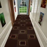 China Custom Geometric Pattern Commercial Floor Mat 60x80cm Polyester Entrance Carpet for Hotel Stairway for sale