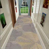 China Custom Geometric Pattern Commercial Floor Mat 60x80cm Polyester Entrance Carpet for Hotel Stairway for sale