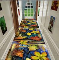 China Custom Geometric Pattern Commercial Floor Mat 60x80cm Polyester Entrance Carpet for Hotel Stairway for sale