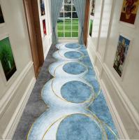 China Custom Geometric Pattern Commercial Floor Mat 60x80cm Polyester Entrance Carpet for Hotel Stairway for sale