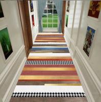 China Custom Geometric Pattern Commercial Floor Mat 60x80cm Polyester Entrance Carpet for Hotel Stairway for sale
