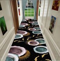 China Custom Geometric Pattern Commercial Floor Mat 60x80cm Polyester Entrance Carpet for Hotel Stairway for sale