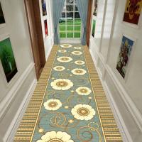 China Custom Geometric Pattern Commercial Floor Mat 60x80cm Polyester Entrance Carpet for Hotel Stairway for sale