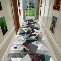 China Custom Geometric Pattern Commercial Floor Mat 60x80cm Polyester Entrance Carpet for Hotel Stairway for sale