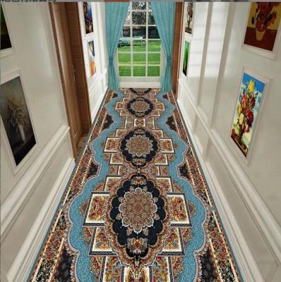 China European Classical Style Large Commercial Floor Mat Hotel Entrance Corridor Stairway 100% Polyester for sale