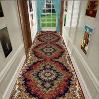 China European Classical Style Large Commercial Floor Mat Hotel Entrance Corridor Stairway 100% Polyester for sale