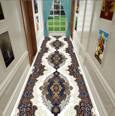 China Persian Classical Commercial Floor Mat 60x80cm Polyester for Hotel Entrance Corridor Stairway for sale