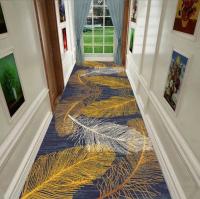 China Customizable Polyester Commercial Floor Mat 60x80cm Hotel Entrance Tulip Peony Carpet for sale