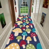 China Customizable Polyester Commercial Floor Mat 60x80cm Hotel Entrance Tulip Peony Carpet for sale