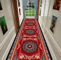 China Customizable Polyester Commercial Floor Mat 60x80cm Hotel Entrance Tulip Peony Carpet for sale