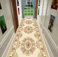 China Customizable Polyester Commercial Floor Mat 60x80cm Hotel Entrance Tulip Peony Carpet for sale